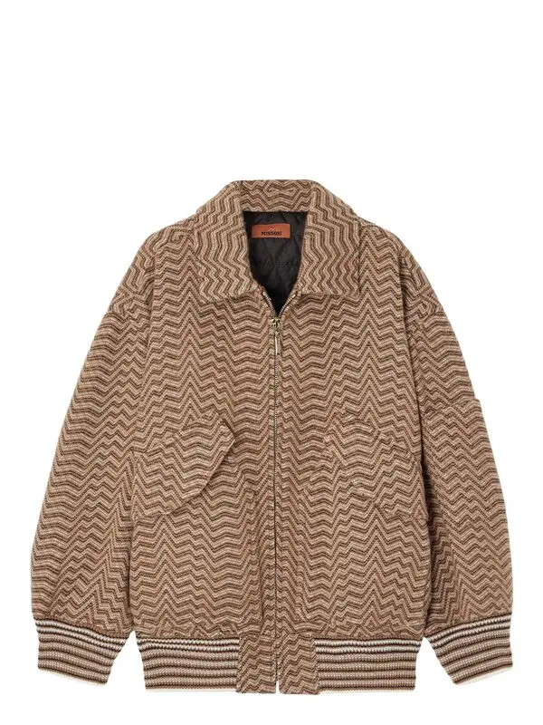 Missoni Caperdoni Striped Padded Jacket - Brown