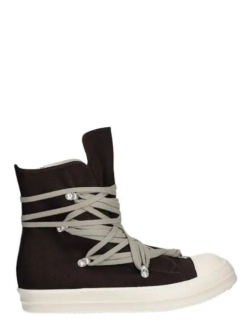 Rick Owens Megalace Sneaksin - Brown/pearl