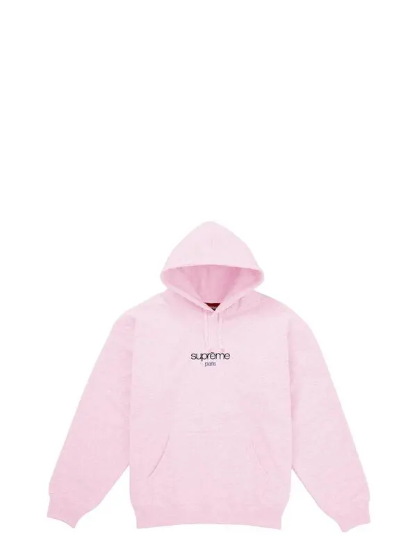 Supreme Classic Logo Hooded Sweatshirt - Light Pink