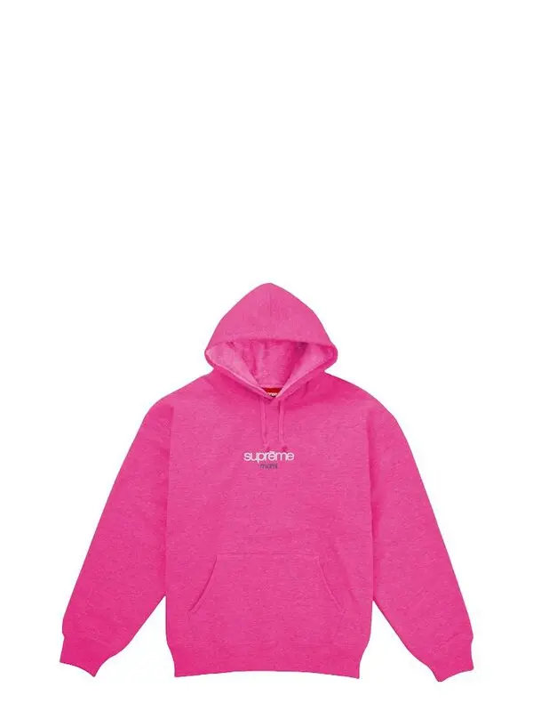 Supreme Classic Logo Hooded Sweatshirt - Pink
