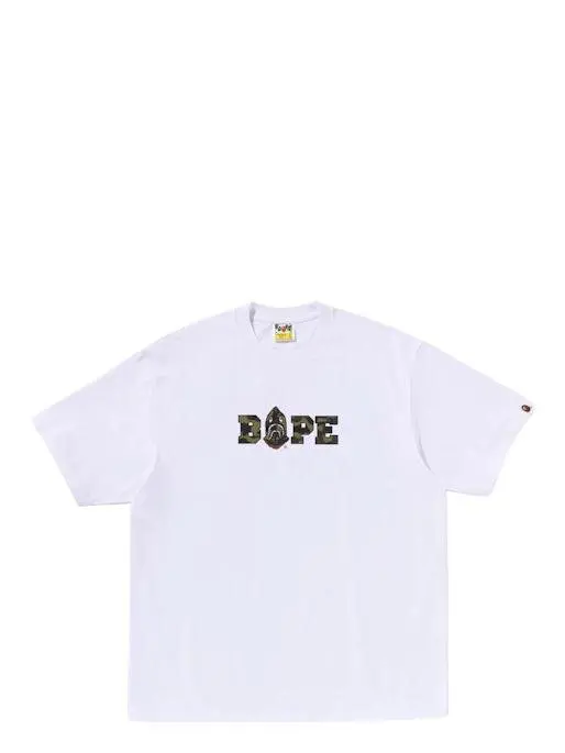A BATHING APE 1st Camo Logo Relaxed Fit Tee Shirt - White