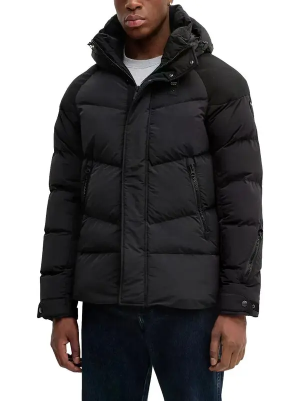 BLAUER. Hooded Padded Jacket - Black