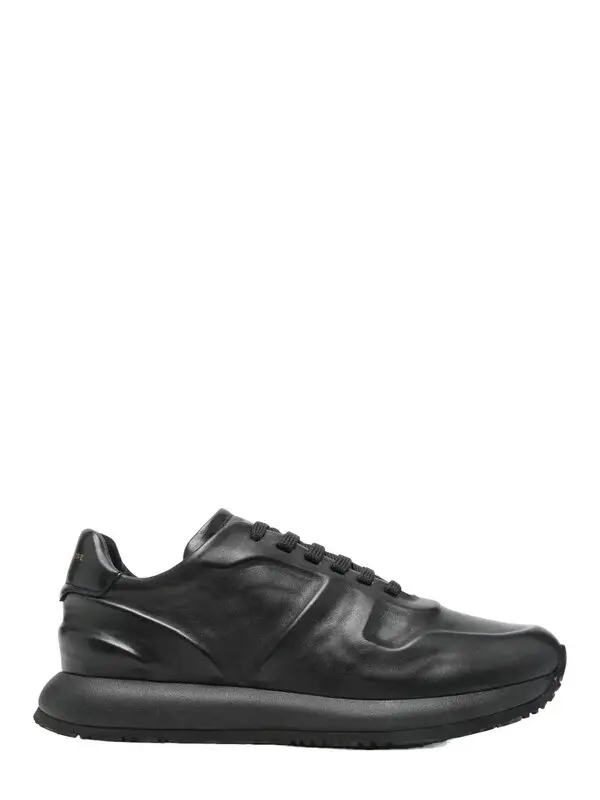 Officine Creative Panelled Leather Sneakers - Black