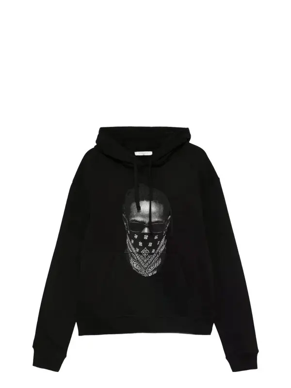IH NOM UH NIT Graphic-print Cotton Hoodie - Black
