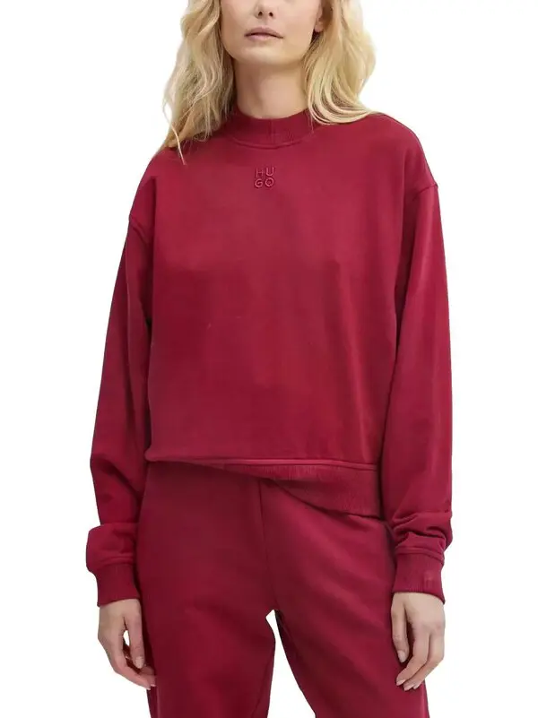 Hugo Logo-embroidered Sweatshirt - Red
