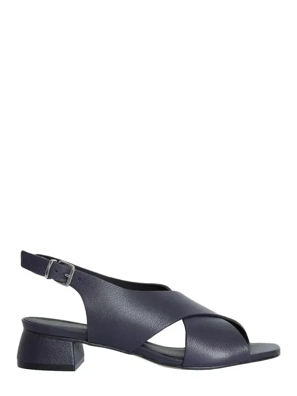 STUDIO CHOFAKIAN Vanilla Latte Crossover Strap Sandals - Blue