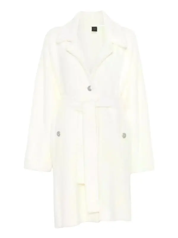 Pinko Belted Coat - White