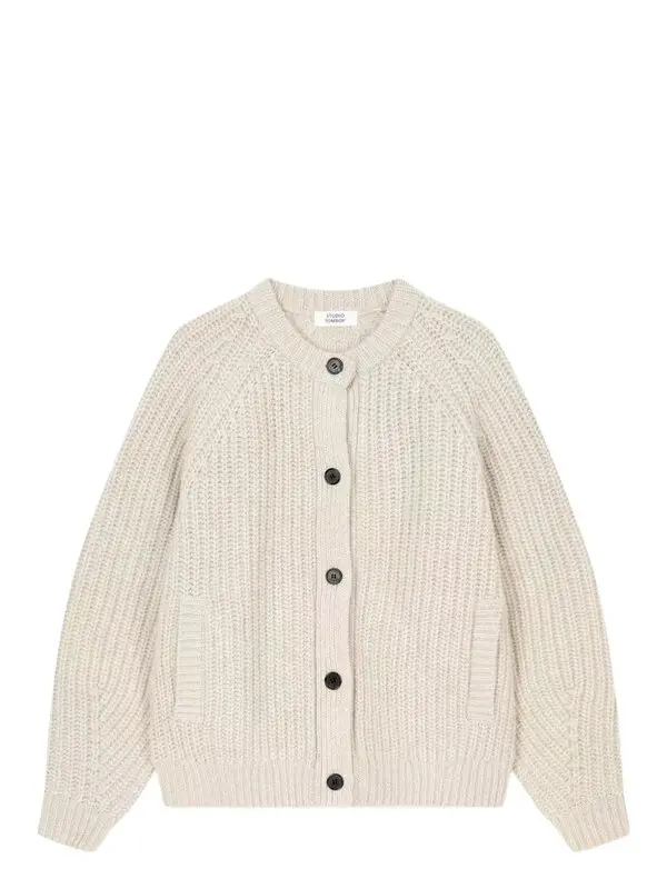 STUDIO TOMBOY Button Wool Cardigan - Neutrals