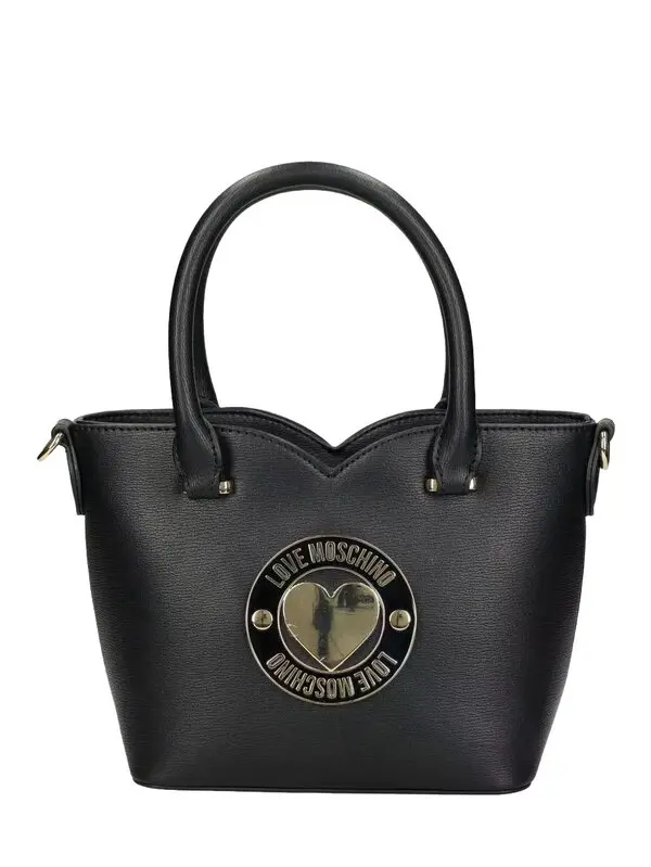 Moschino Heart-plaque Tote Bag - Black