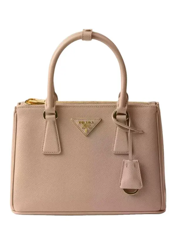 Prada Small Galleria Saffiano Leather Tote Bag - Neutrals