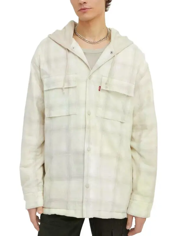 LEVI'S Hooded Check Jacket - Neutrals