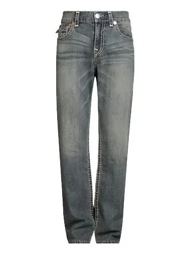 True Religion Straight-leg Jeans With Appliqués And Embroidered Logo - Blue