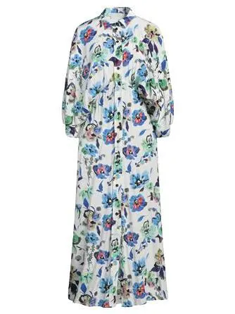 8PM Floral-print Maxi Shirtdress - White
