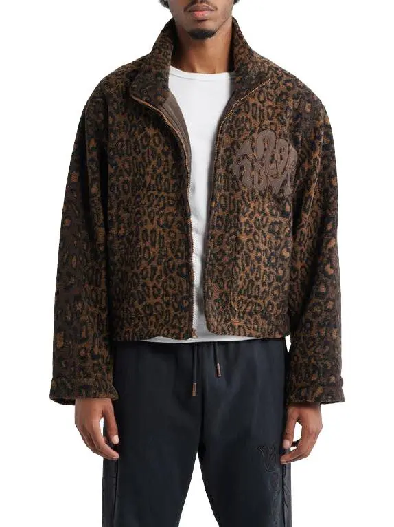 HONOR THE GIFT Cheetah High Pile Fleece Jacket - Brown