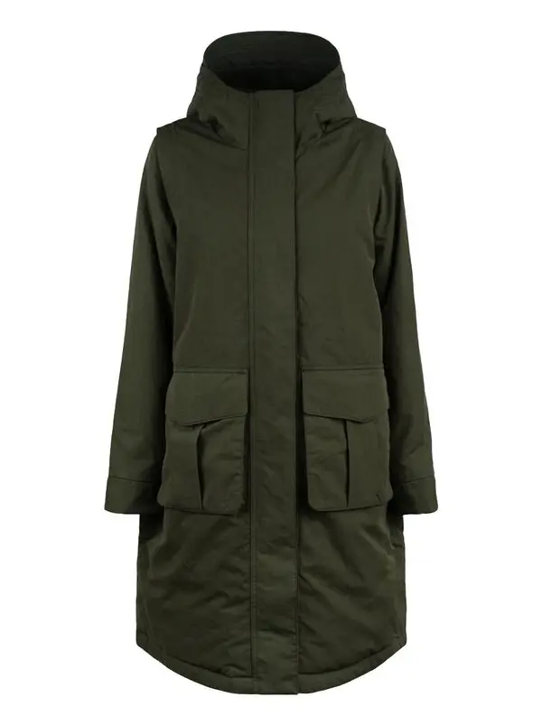 K-WAY Brunil Long Cotton-blend Parka - Green