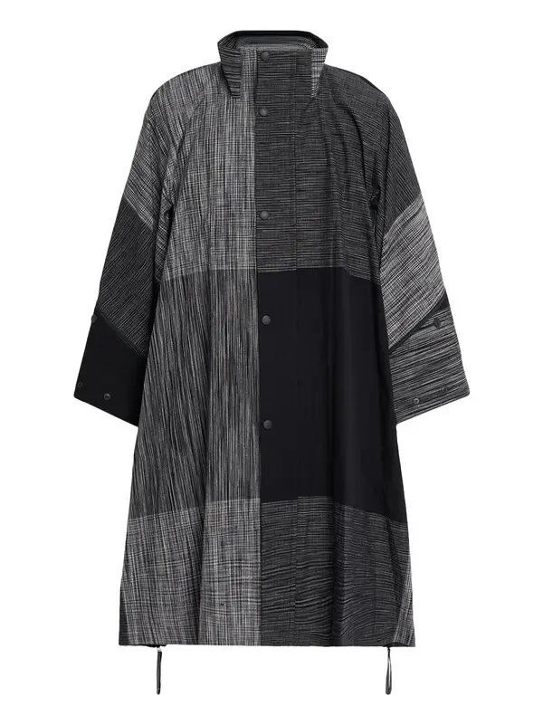 Issey Miyake Kasuri Long Coat - Black