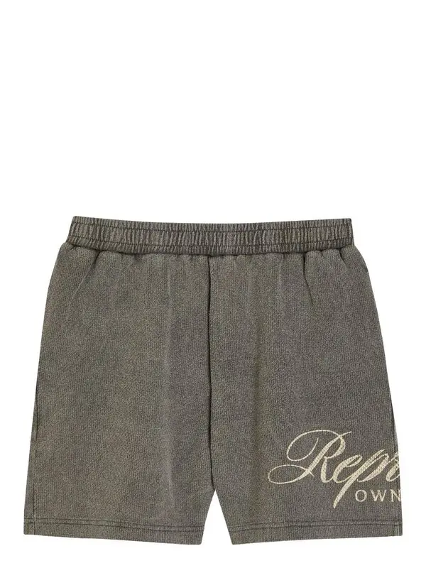 REPRESENT Owners Club Script Cotton-mesh Shorts - Grey
