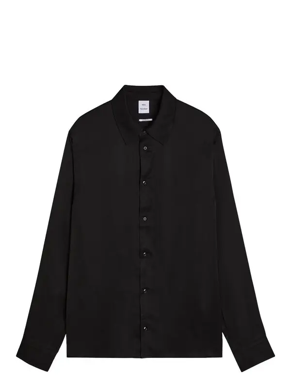 WON HUNDRED Adriel Satin Shirt - Black