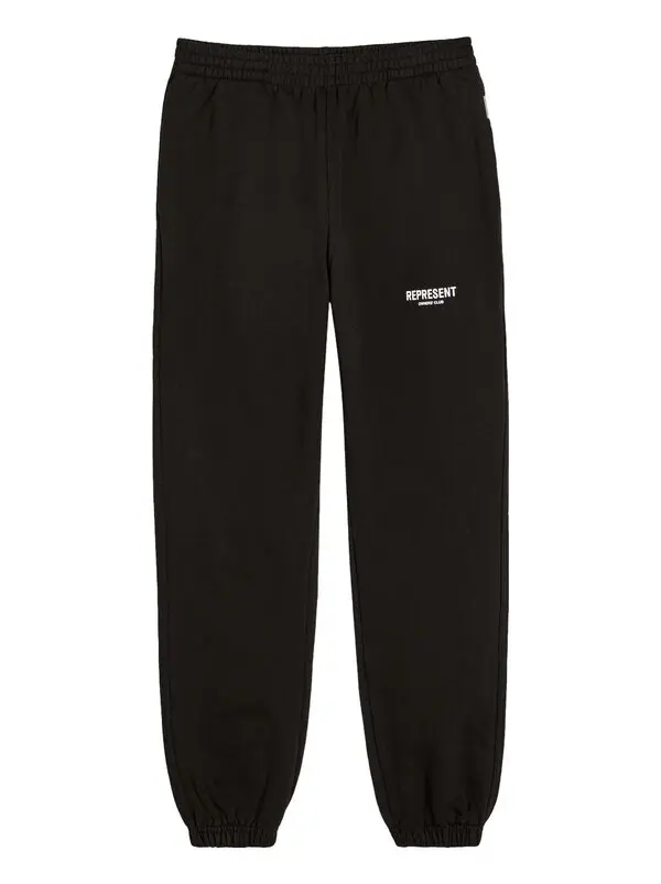 REPRESENT Owners Club Logo-print Cotton Sweatpants - Black