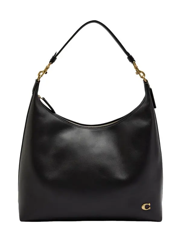 COACH® Juliet Large Leather Shoulder Bag - Black