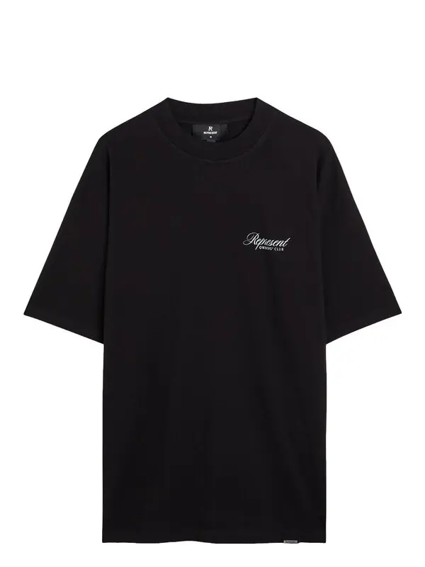 REPRESENT Owners Club Printed Cotton T-shirt - Black