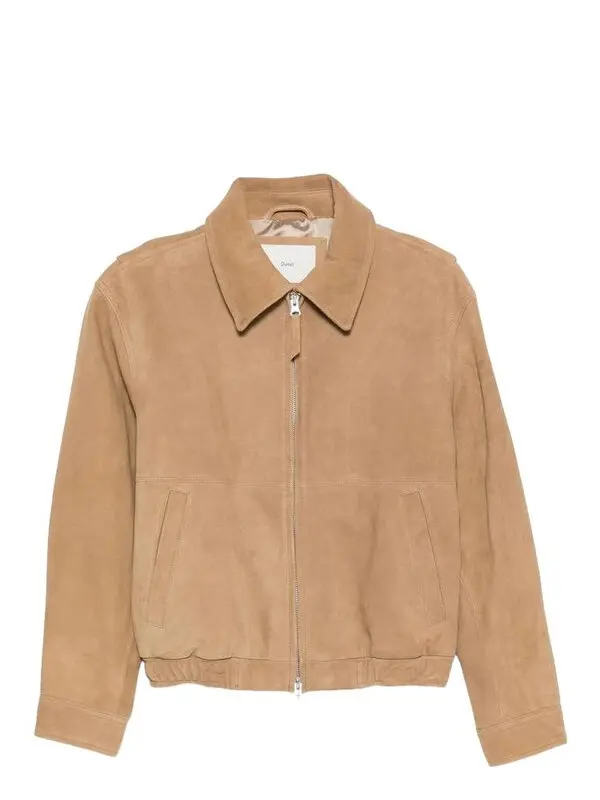 DUNST Suede Zip-up Jacket - Beige