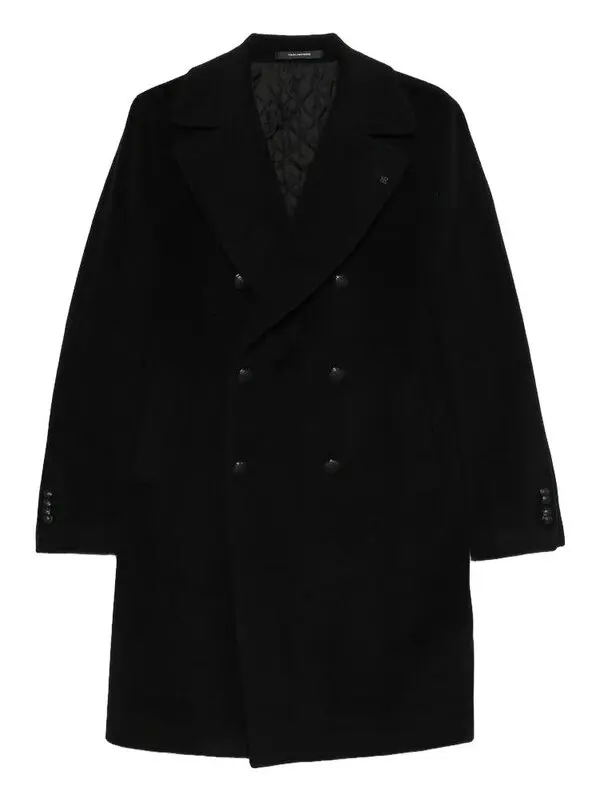Tagliatore Double-breasted Virgin Wool Coat - Black