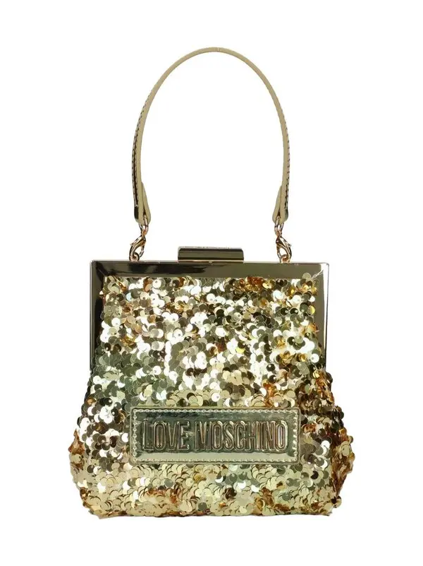 Moschino Sequin-embellished Top-handle Tote Bag - Gold