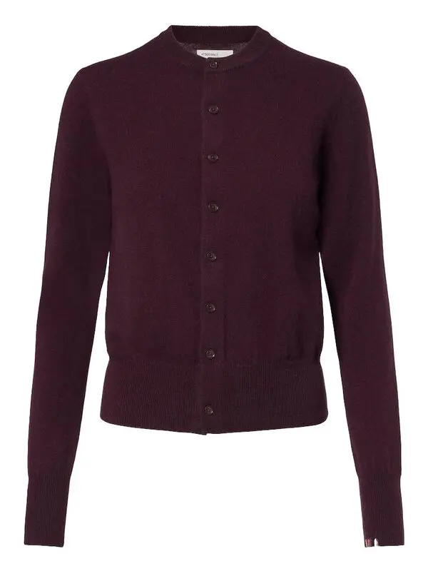 EXTREME CASHMERE X Blouson Cashmere Cardigan - Burgundy