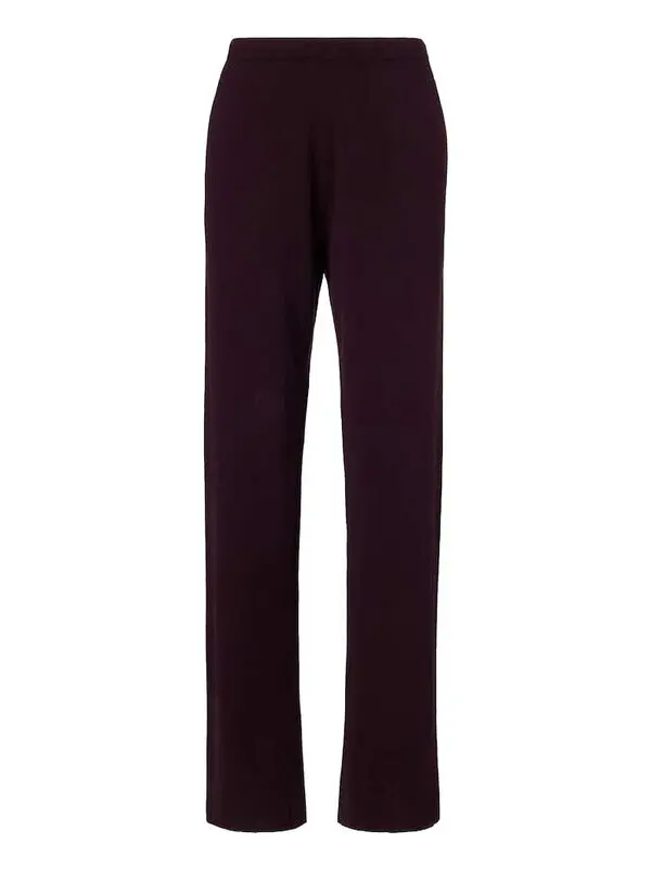 EXTREME CASHMERE X Rush Cashmere-blend Straight Pants - Burgundy