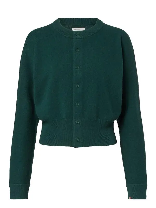EXTREME CASHMERE X Blouson Cashmere-blend Cardigan - Green