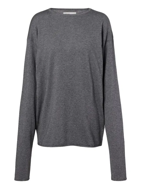 EXTREME CASHMERE X N°347 Aries Cotton And Cashmere Top - Grey