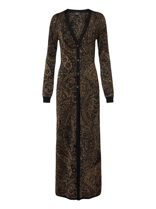Etro Paisley Wool-blend Lamé Cardigan - Multicoloured