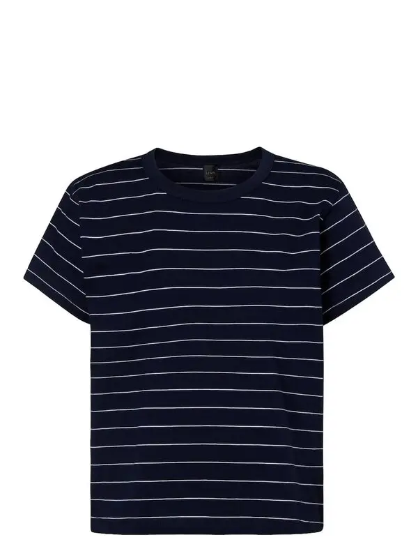 LESET Margo Striped Cotton Jersey T-shirt - Blue