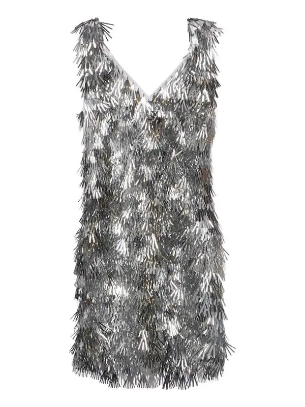 Rabanne Embellished Minidress - Silver