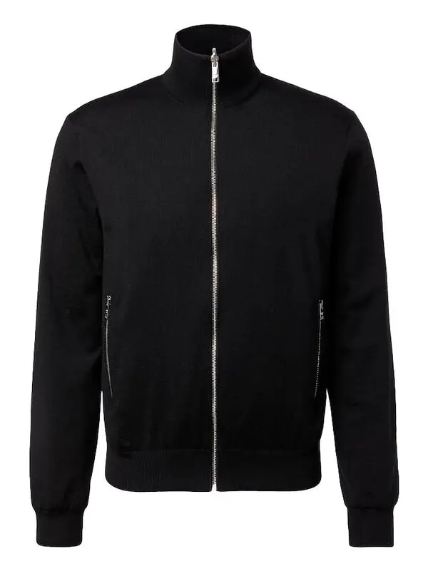 Prada Reversible Virgin Wool And Re-nylon Jacket - Black