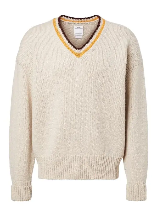 Visvim College Wool And Cashmere Sweater - Beige