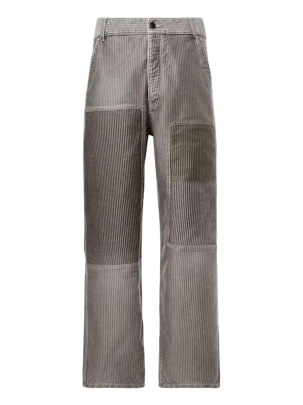Visvim Pastoral Striped Wide-leg Pants - Grey