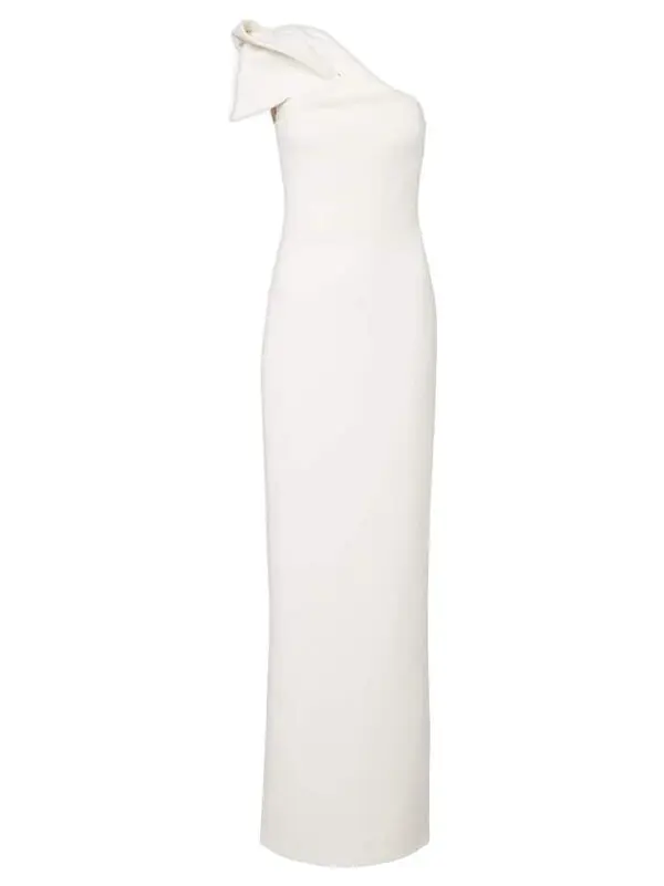Safiyaa Bridal Blanchette Crêpe Gown - White