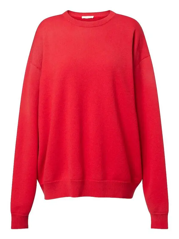 THE ROW Leora Cashmere Sweater - Red