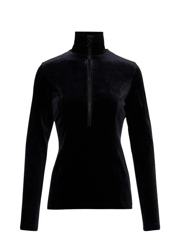Goldbergh Radient Half-zip Velvet Ski Top - Black