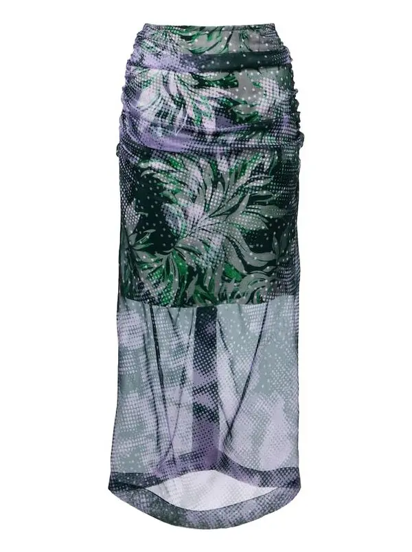 Dries Van Noten Printed Silk-blend Midi Skirt - Multicoloured