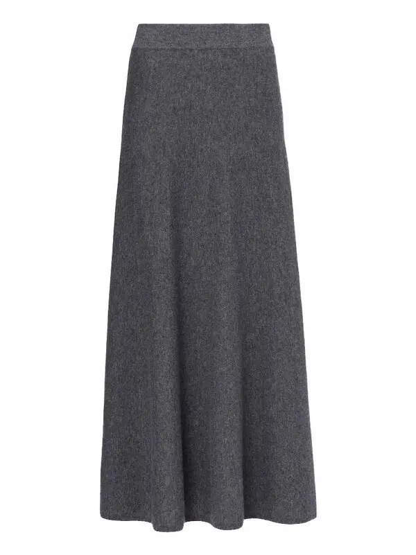 LISA YANG Torie Knitted Cashmere Maxi Skirt - Grey