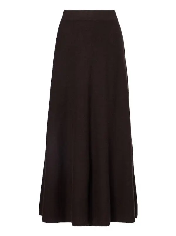 LISA YANG Torie High-rise Cashmere Maxi Skirt - Brown