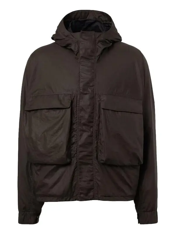 LEMAIRE Hooded Bomber Jacket - Brown