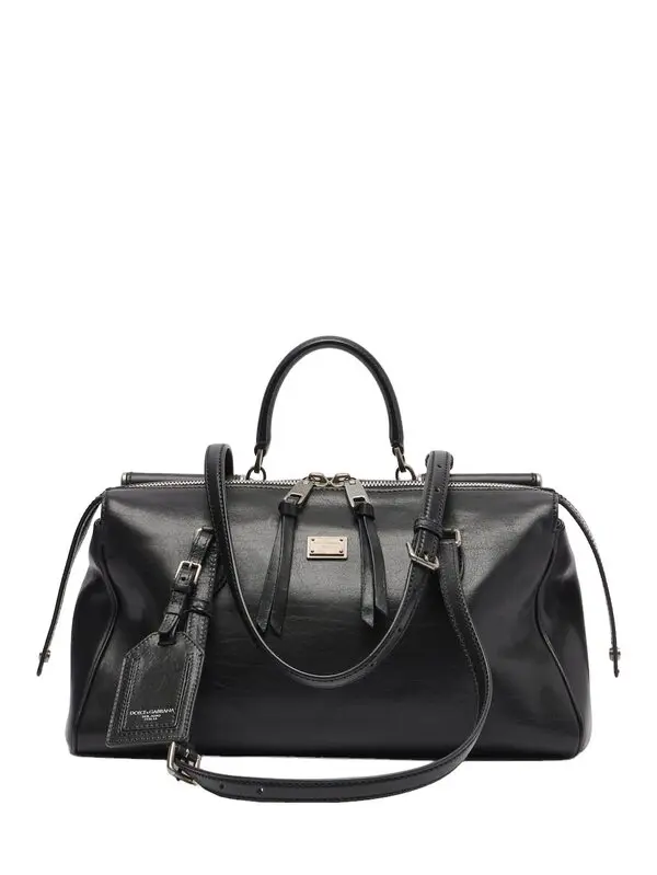 Dolce & Gabbana Vittoria Leather Tote Bag - Black