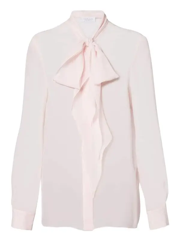 Gabriela Hearst Shildon Tie-neck Silk Blouse - Pink