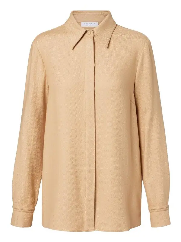 Gabriela Hearst Cruz Cashmere And Silk Shirt - Beige