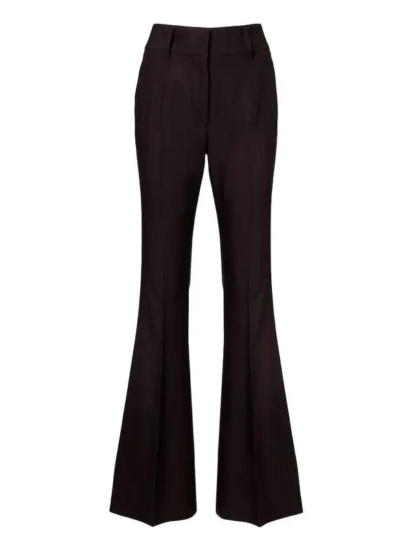 Gabriela Hearst Rhein High-rise Flared Wool Pants - Brown