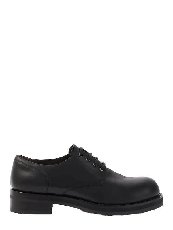 THE ROW Leather Derby Shoes - Black